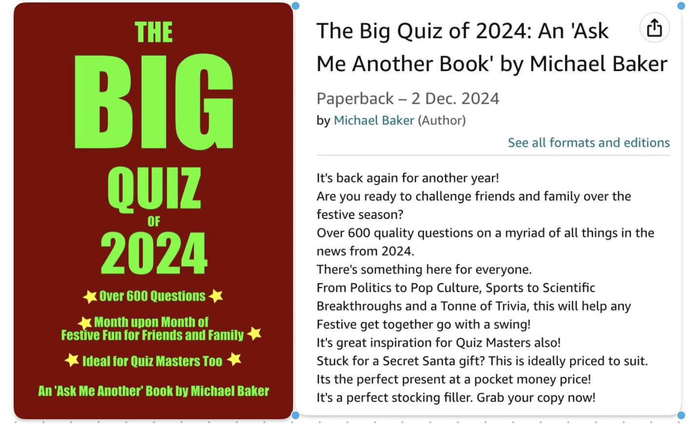 The Great Big Quiz of 2024 – Ralph's Quiz